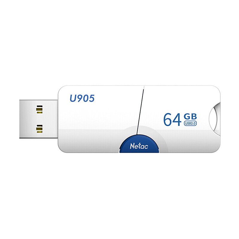 朗科 Netac U盘 U905 64GB USB3.0 精灵推拉式高速闪存盘 加密-融创集采商城