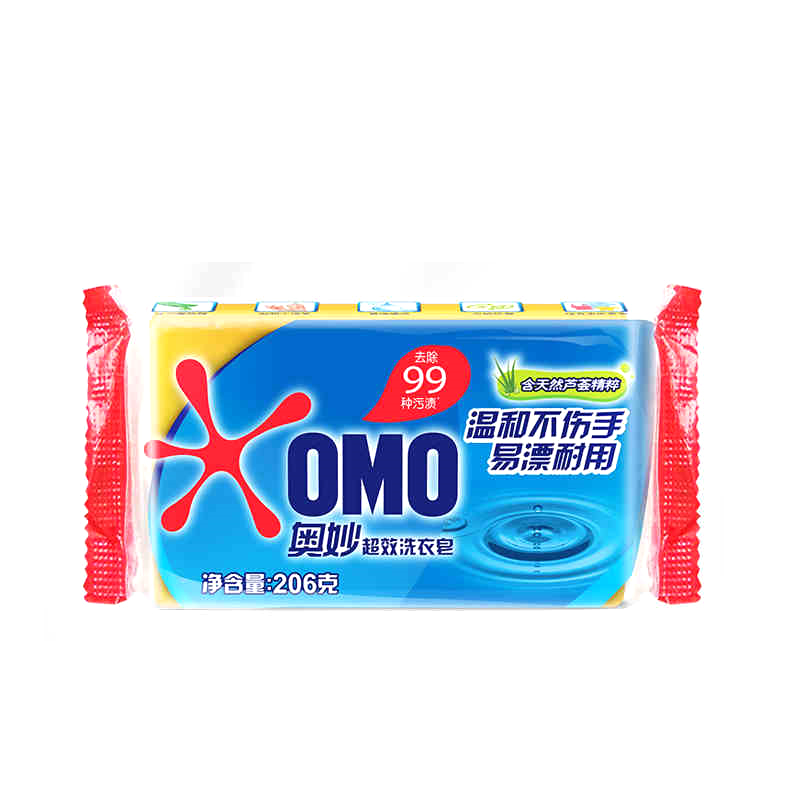 奥妙 OMO 99超效洗衣皂 206g/块 40块/箱--中国中铁网上商城