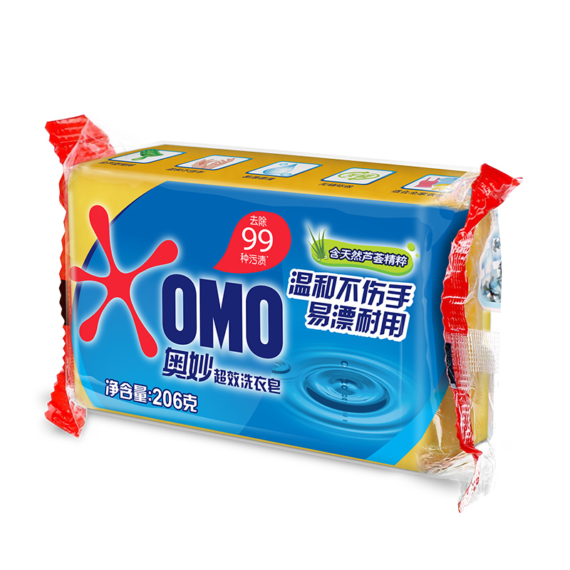 奥妙 OMO 99超效洗衣皂 206g/块 40块/箱--中国中铁网上商城