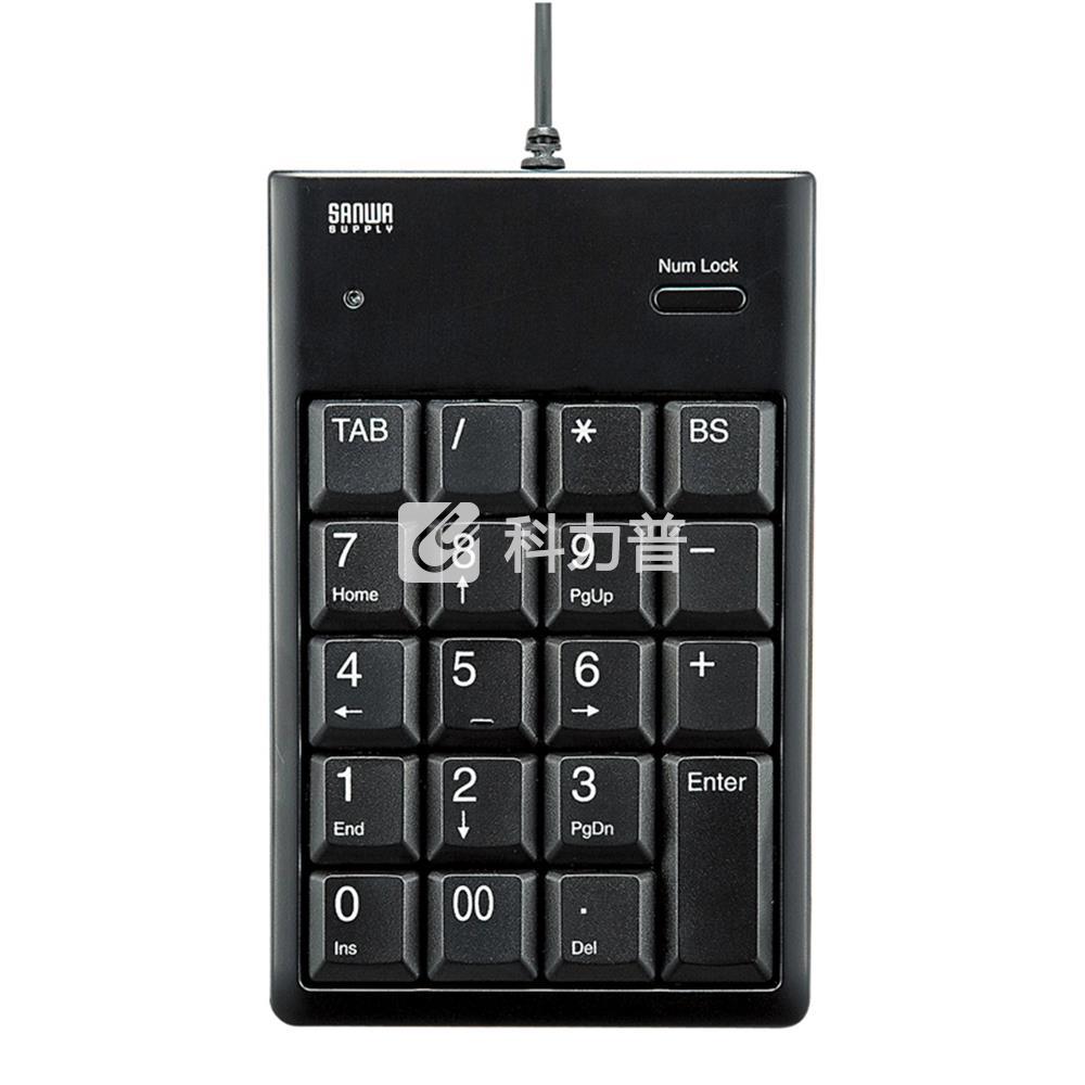 山业 SANWA USB数字键盘 NT-16U （黑色） 带TAB键